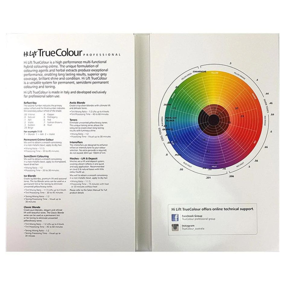 Hi Lift True Colour Chart – Hair Supply Direct