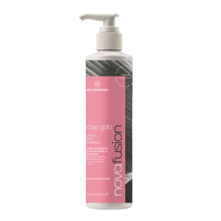 De Lorenzo Novafusion Colour Care Shampoo Rose Gold 250ml – Hair Supply ...